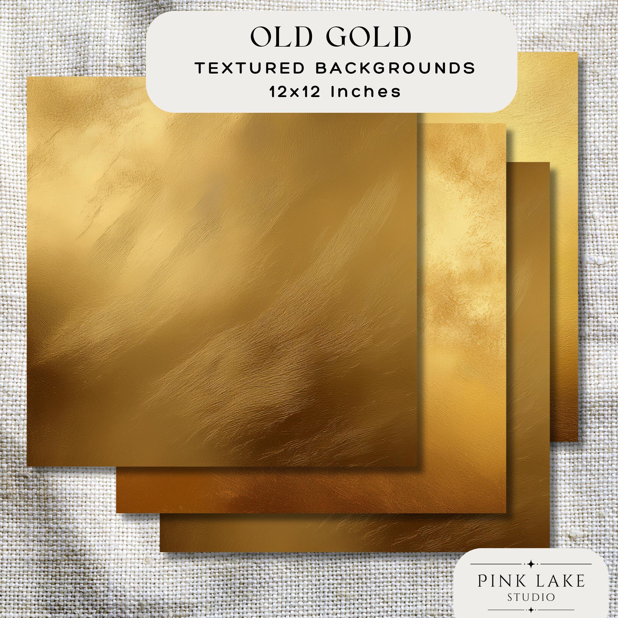 Old Gold Textured Backgrounds, Grunge Metallic Digital Papers, 12x12 ...