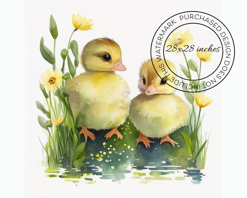Floral Ducklings Clipart, Baby Ducks, Floral Crown, Fluffy Yellow ...