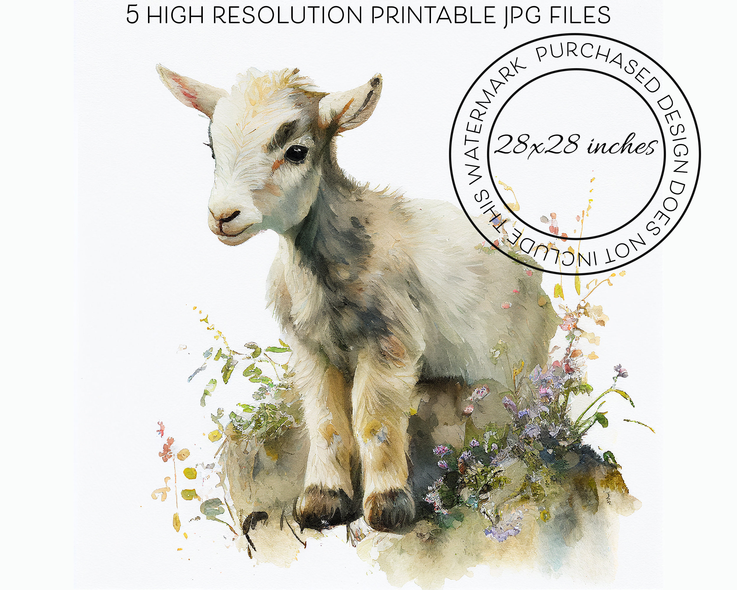 Playful Goats Clipart, Baby Goats, Farm Animals, Goat Kids, Spring ...