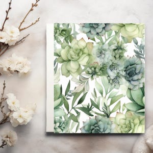 Seamless Succulent Patterns, Digital Paper Bundle, Scrapbooking Paper ...