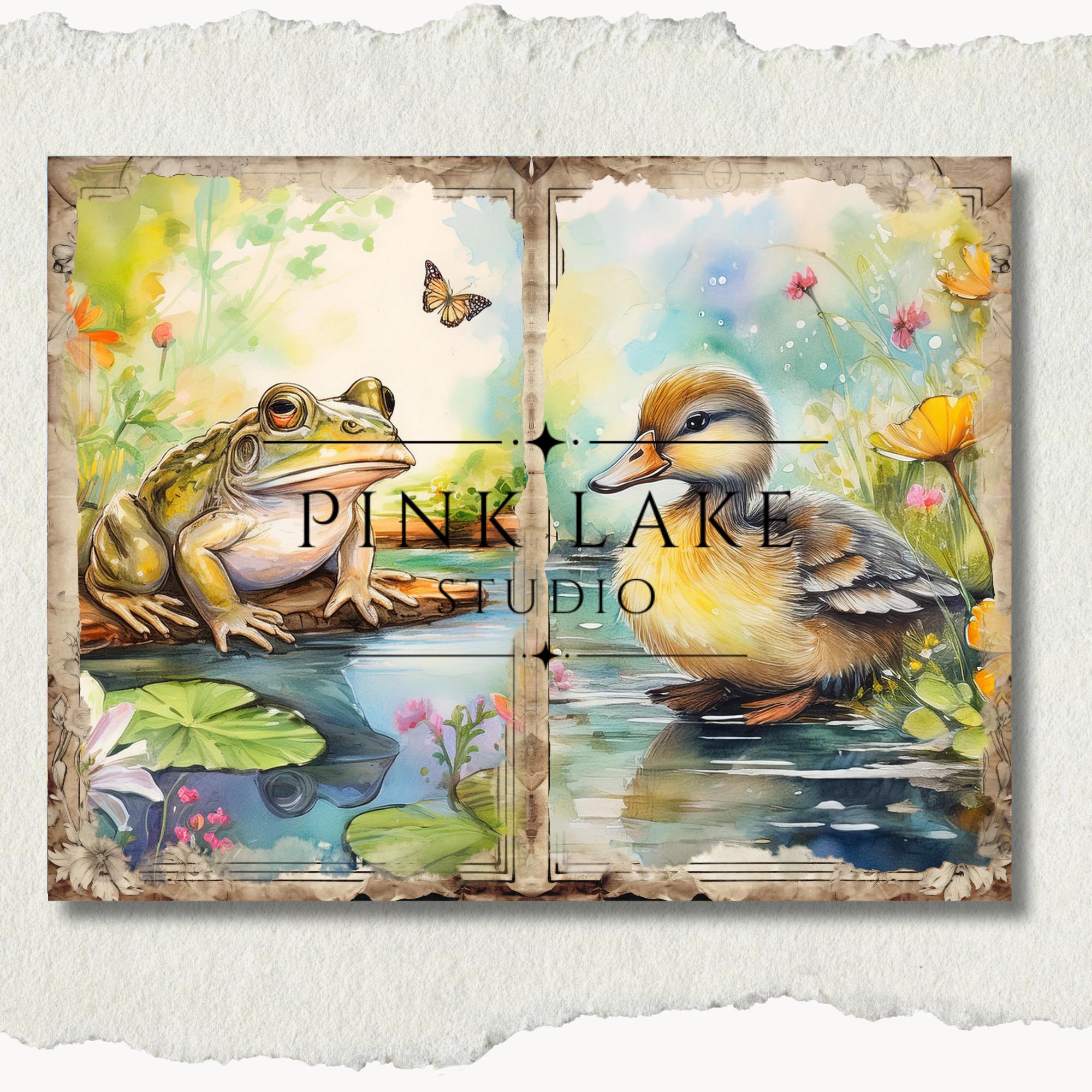 Spring Melody Printable Junk Journal Pages, Watercolor Nature Papers ...