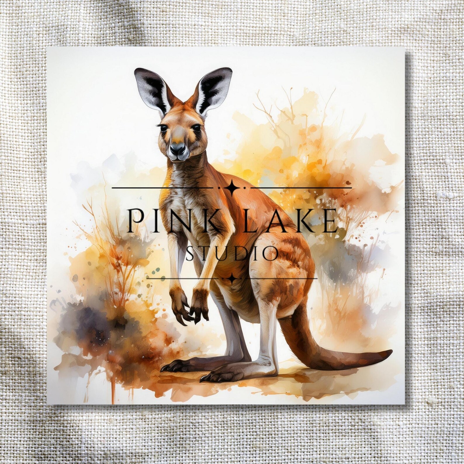 Australian Animals Wall Art Set of 4, Koala, Kangaroo, Possum, Emu ...