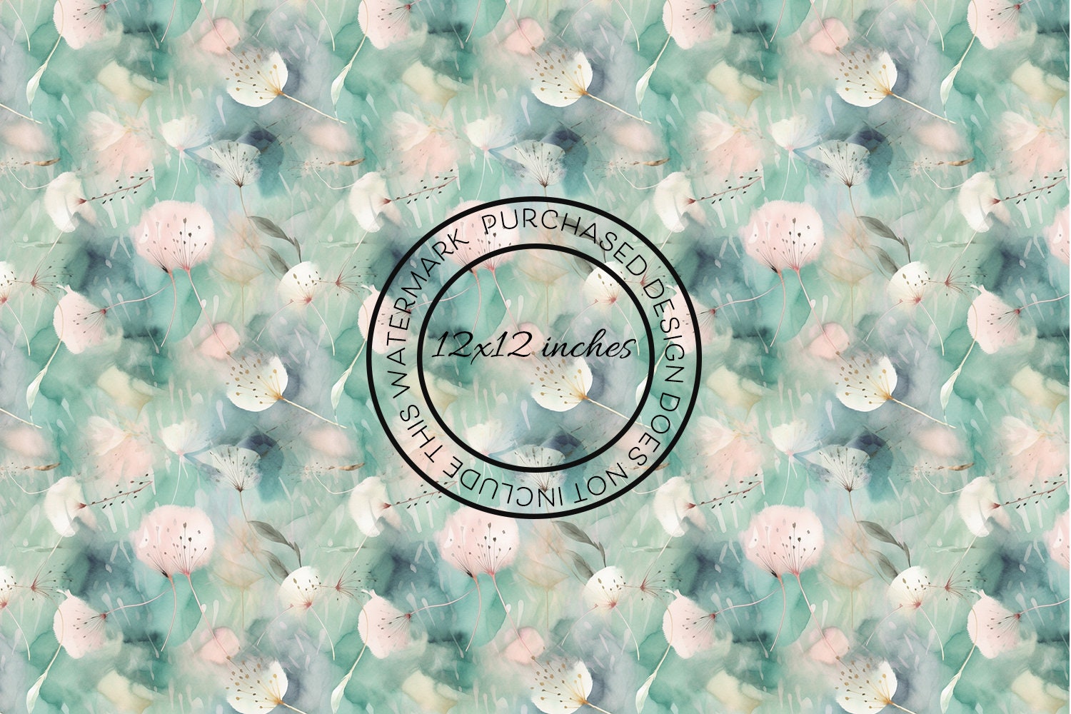 Watercolour Dandelion Seeds Digital Paper Pack, Seamless Pattern for ...