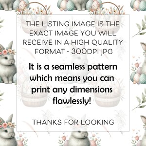 Easter Bunny Seamless Pattern, Digital Paper for Spring Crafts, Cute ...