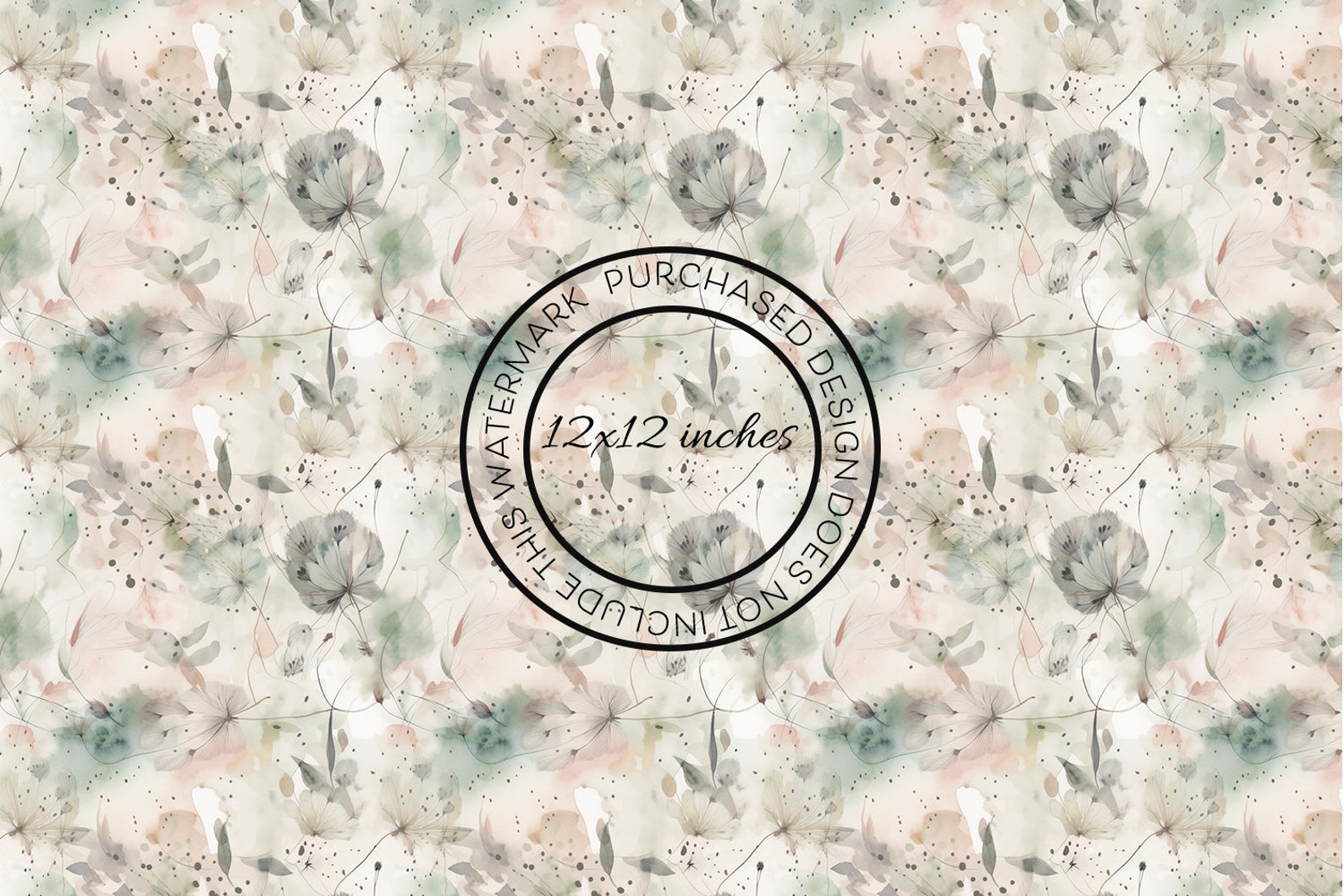 Watercolour Dandelion Seeds Digital Paper Pack, Seamless Pattern for ...