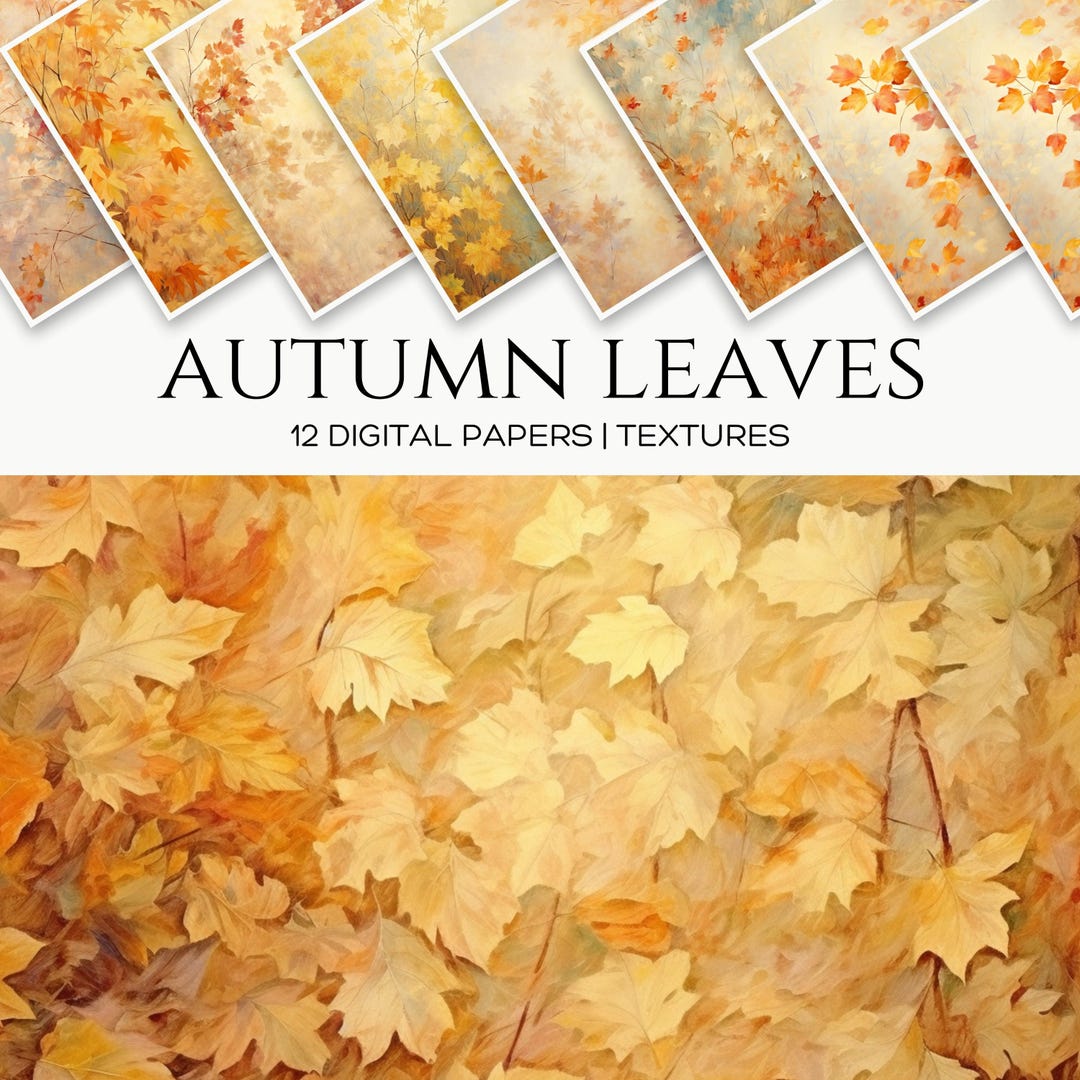Autumn Leaf Pattern Autumn Digital Paper Fall Digital Paper Autumn ...