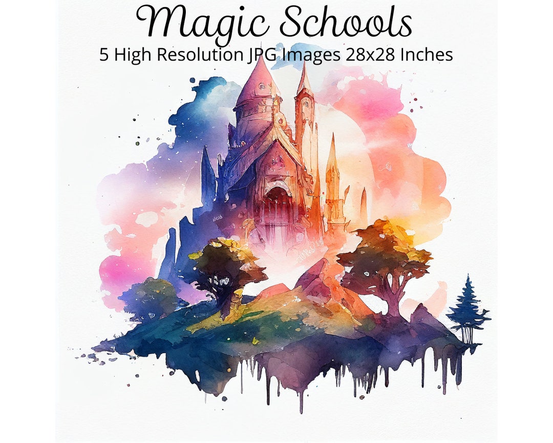 Magic School Clipart Bundle, Magical Building, Fantasy Clipart, Fantasy ...