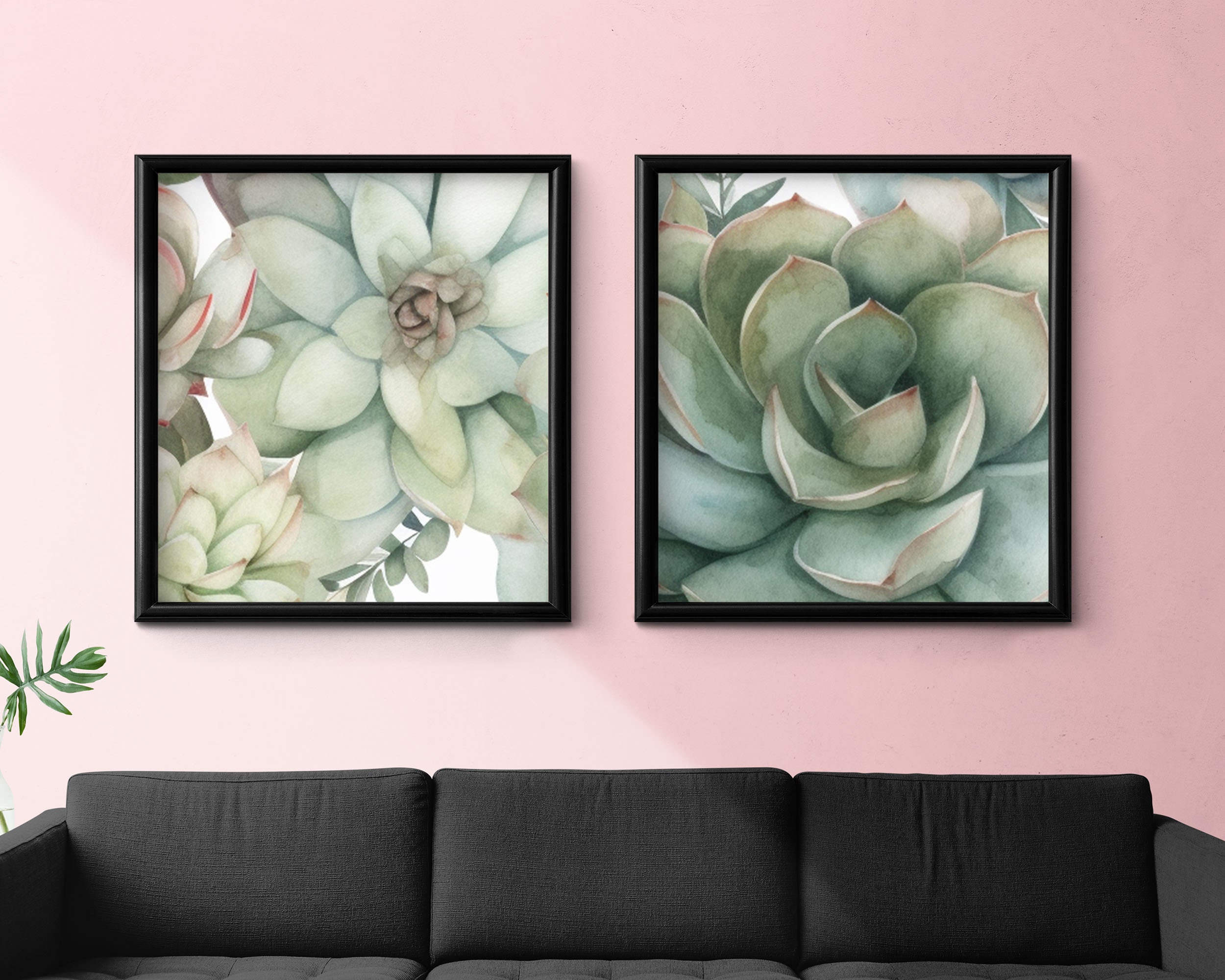 Large Succulent Seamless Pattern, Watercolor Succulent Plant Repeat ...