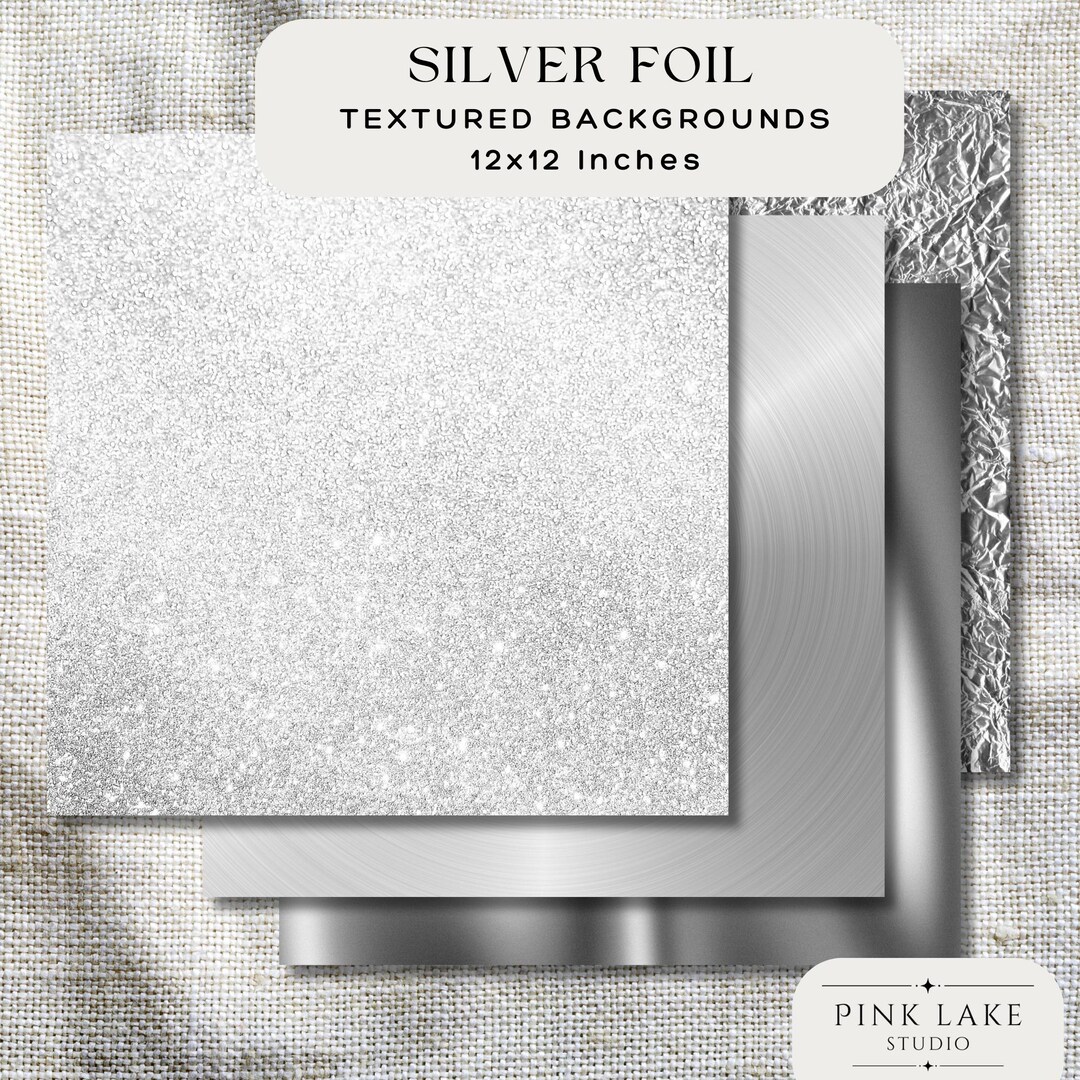 Silver Foil Texture Digital Paper Set (digital Download) - Etsy