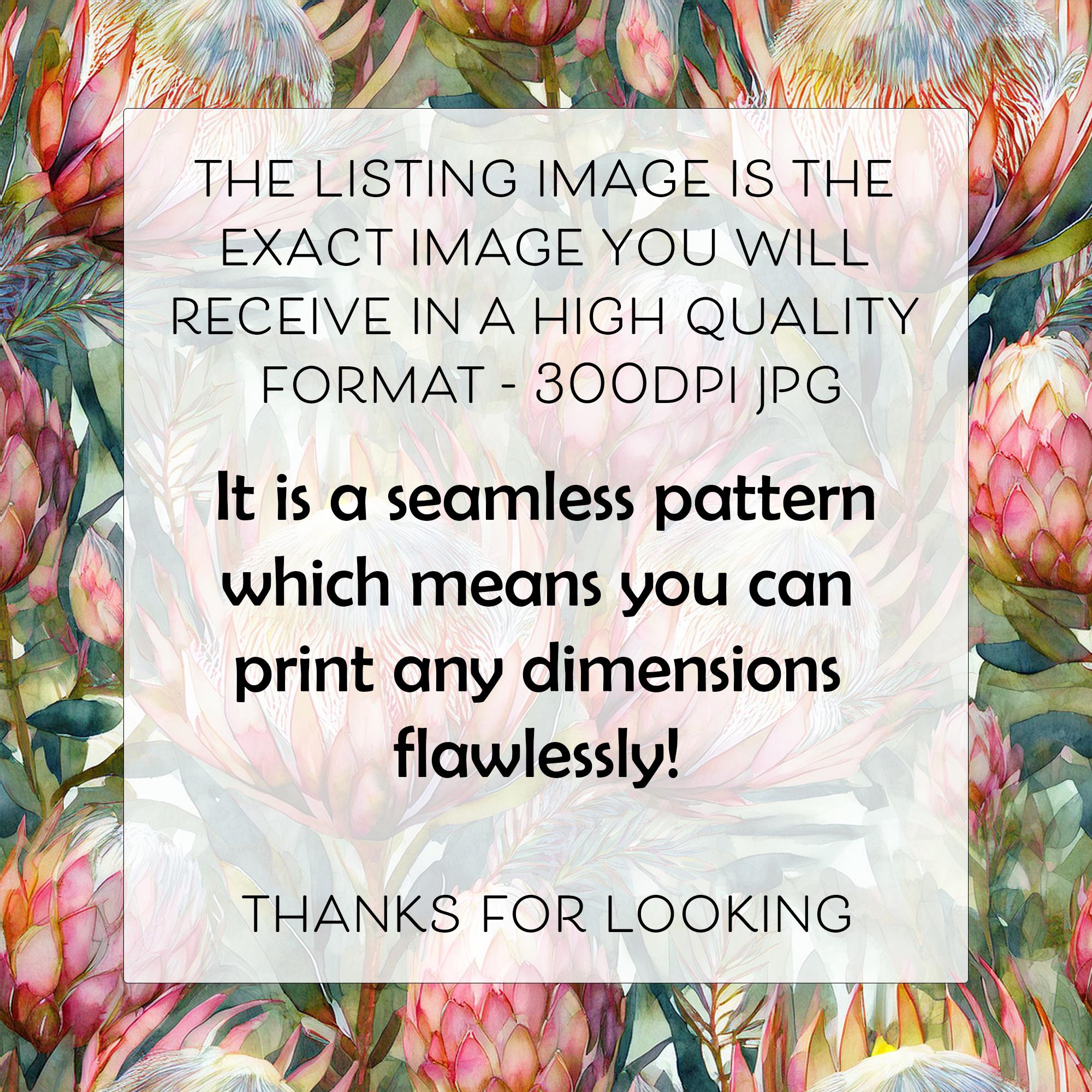 Watercolor Protea Seamless Pattern, Floral Print (digital Download) - Etsy