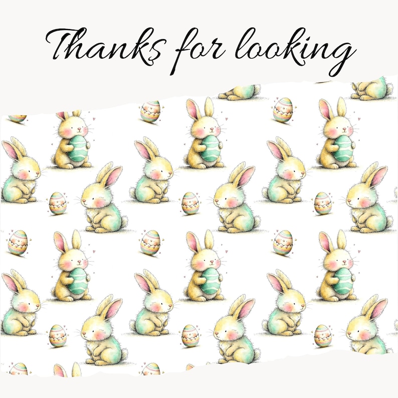 Easter Bunny Seamless Pattern Set, Pastel Gingham, Spring Backgrounds ...