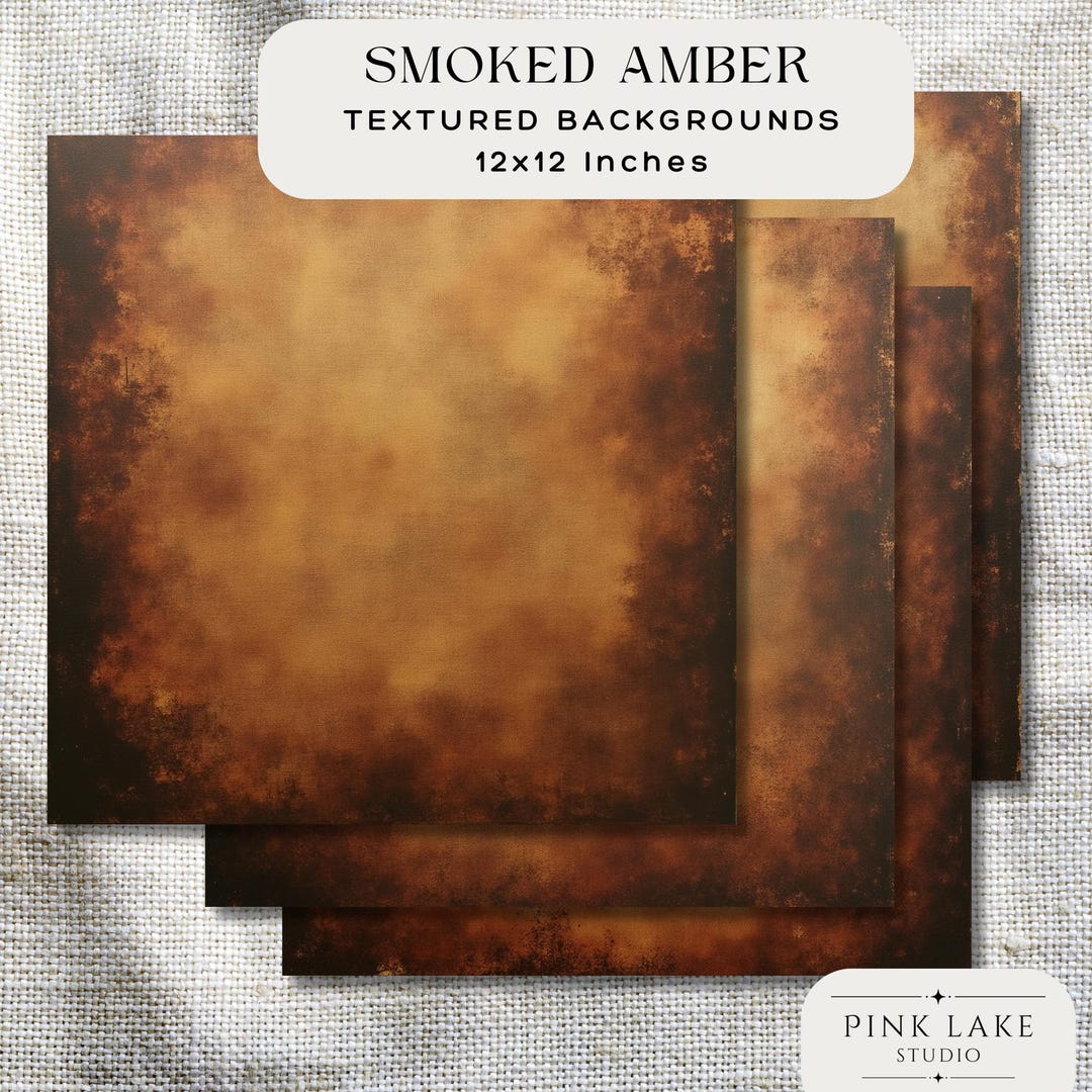 Smoked Amber Paper Textures, Golden Brown, Earthy Grunge (JPG Digital ...