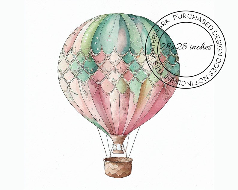 Hot Air Balloon Clipart Set, Pastel Pink Balloon, Watercolour Balloons ...