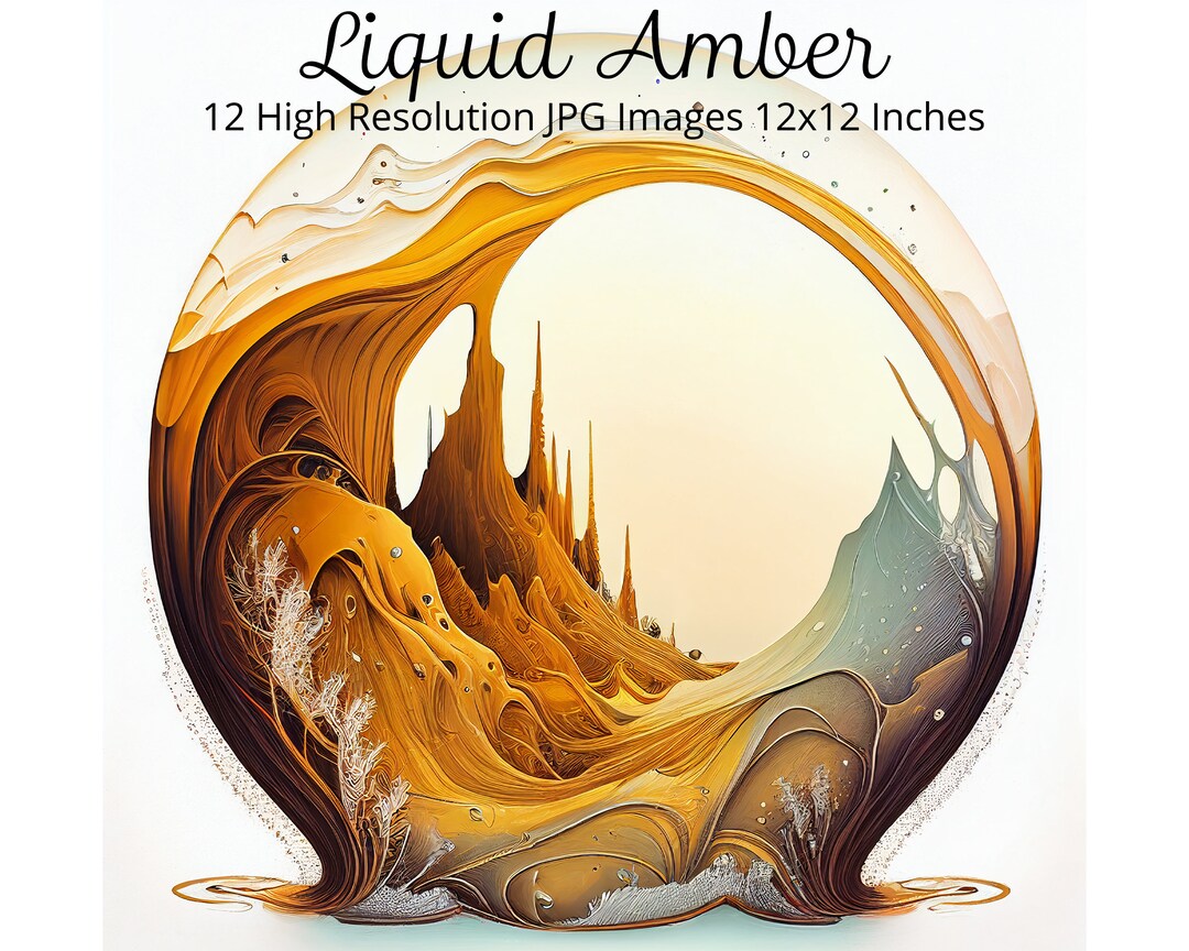 Amber Theme Wall Art Fantasy Prints Golden Gifts - Etsy