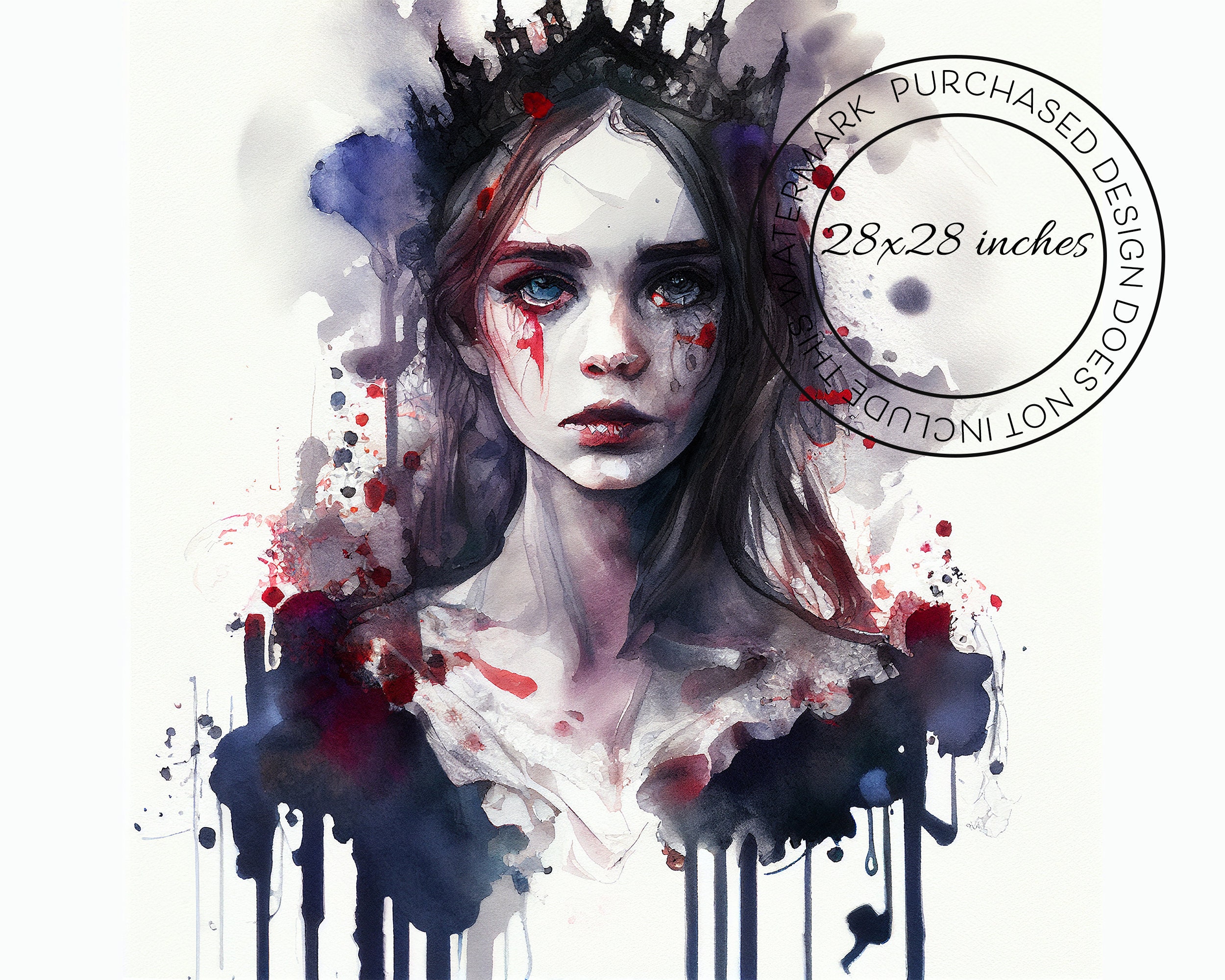 Gothic Princess Clipart Bundle, Watercolour Woman, Fairytale Clipart ...