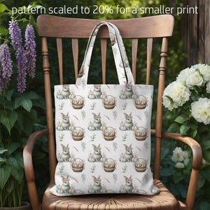 Easter Bunny Seamless Pattern, Digital Paper for Spring Crafts, Cute ...