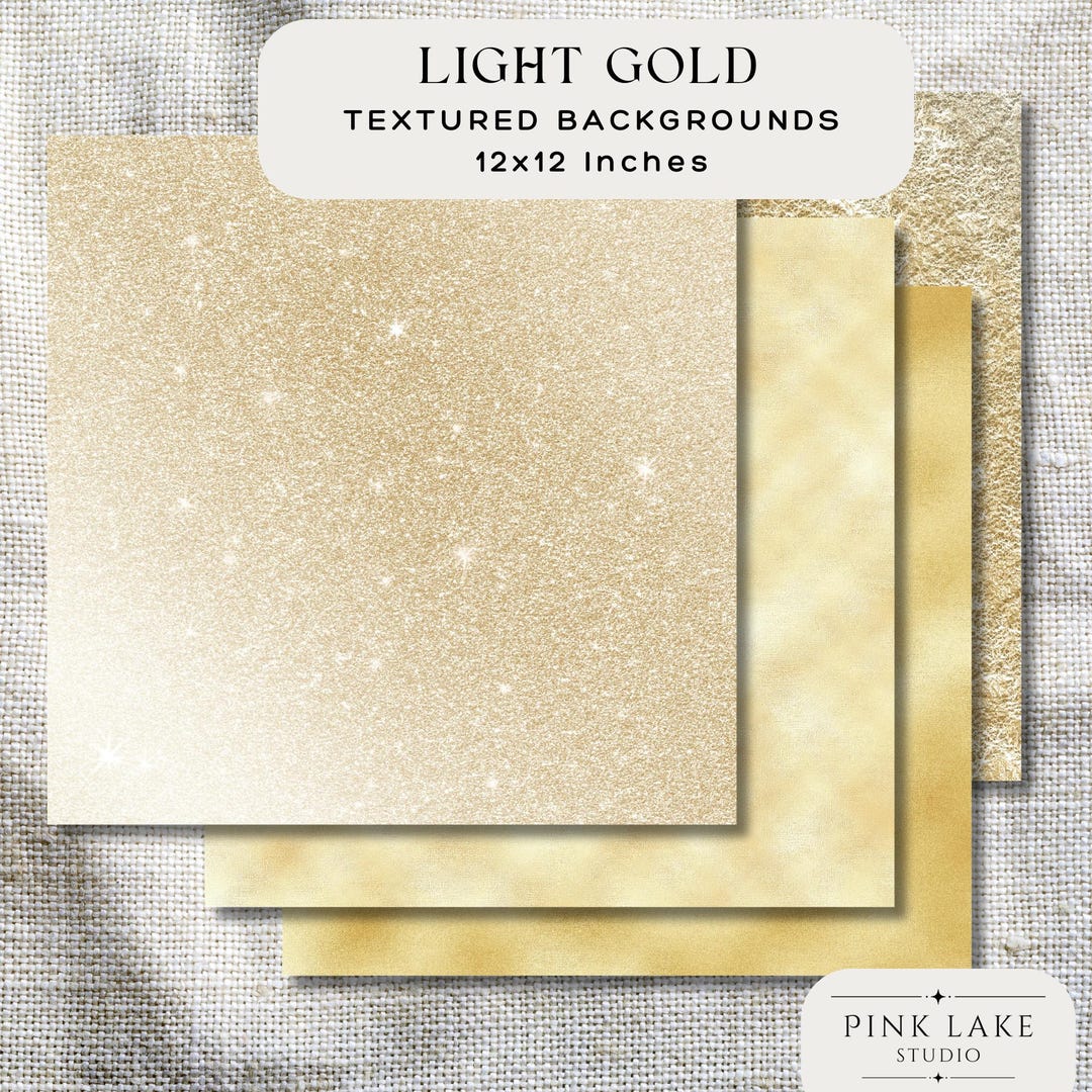 Light Gold Textures, Metallic Digital Paper (12x12 Inches) - Etsy