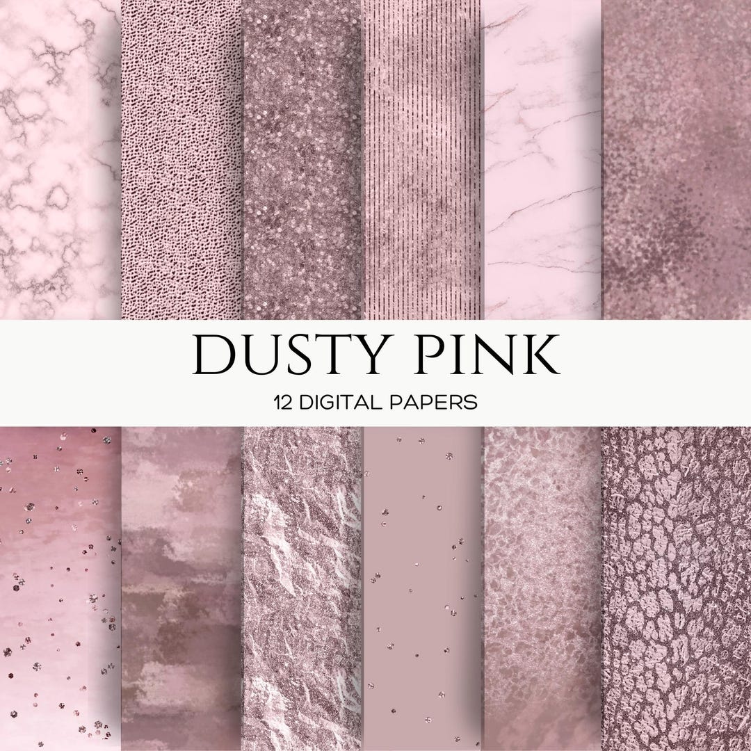 Dusty Pink Digital Textures, Blush Pink Backgrounds, Aesthetic Paper ...