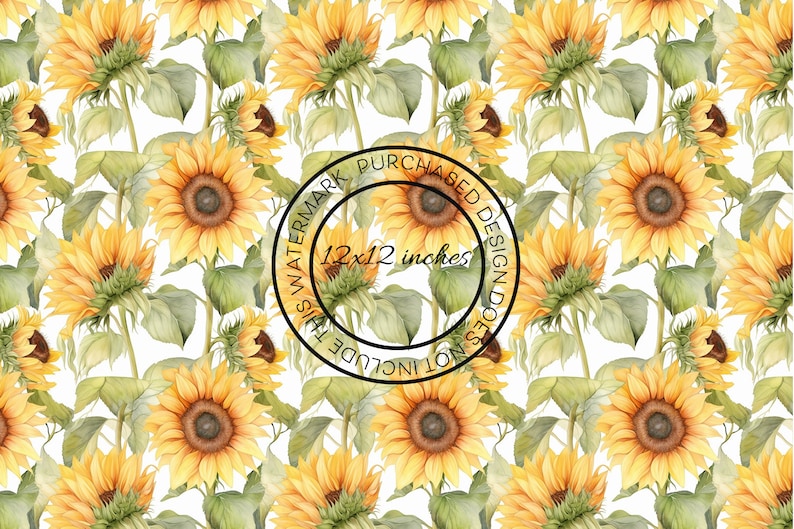 Watercolor Sunflowers Digital Paper Pack Seamless Patterns - Etsy