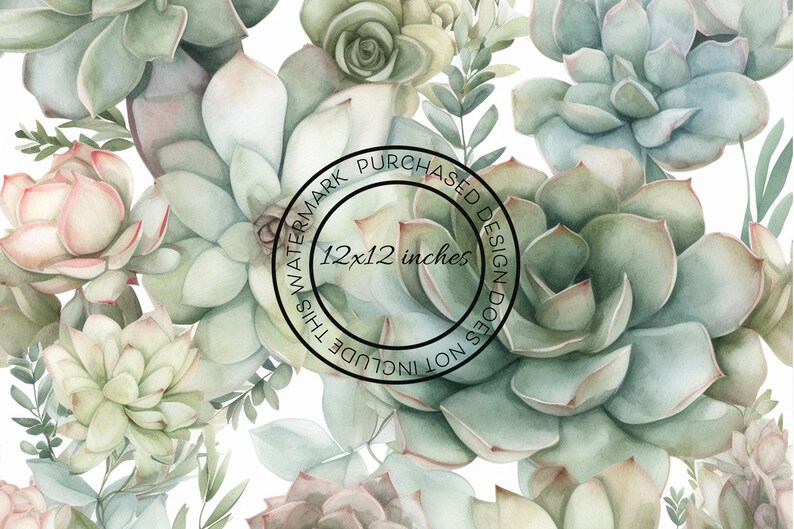 Seamless Succulent Patterns, Digital Paper Bundle, Scrapbooking Paper ...