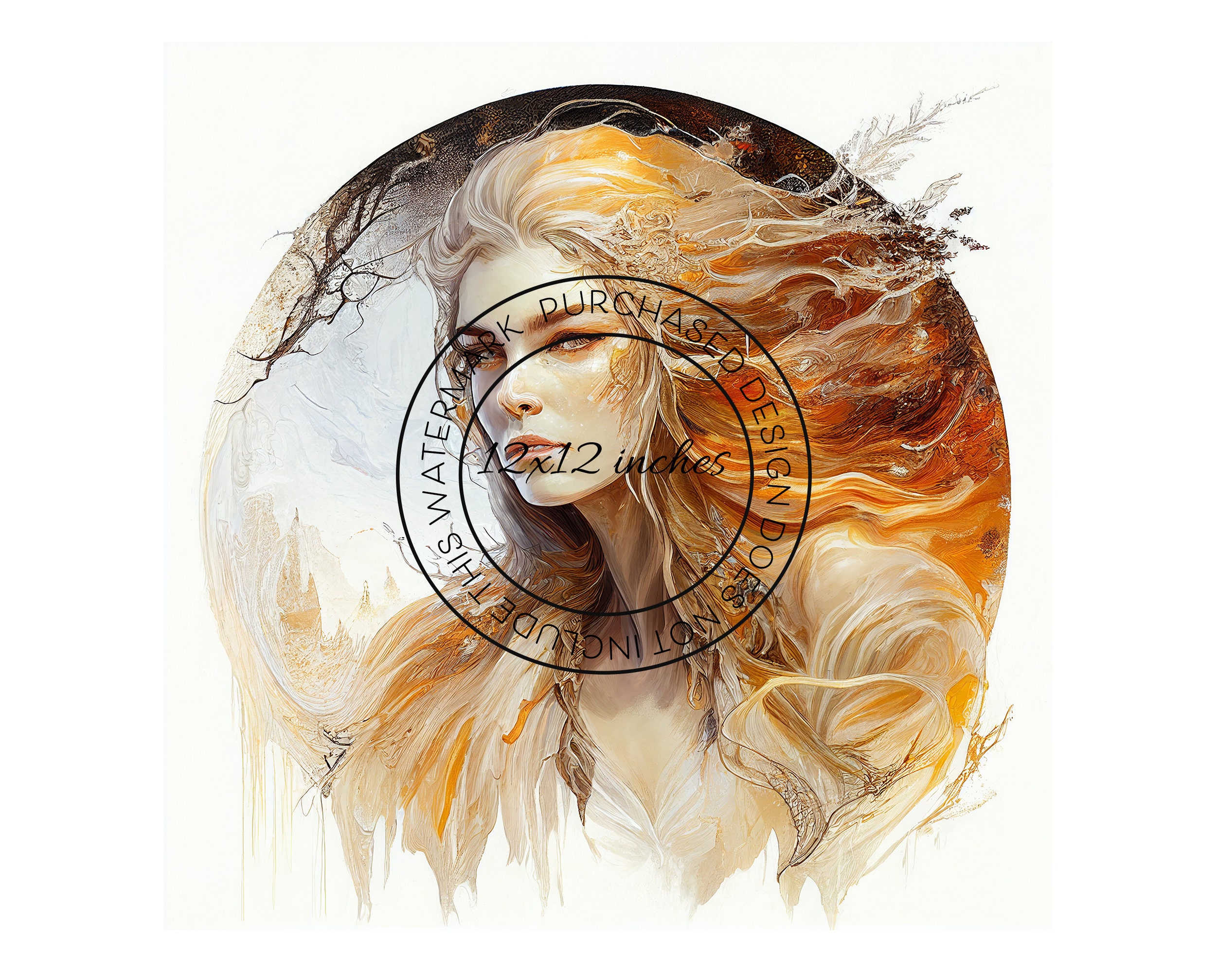 Amber Theme Wall Art Fantasy Prints Golden Gifts - Etsy