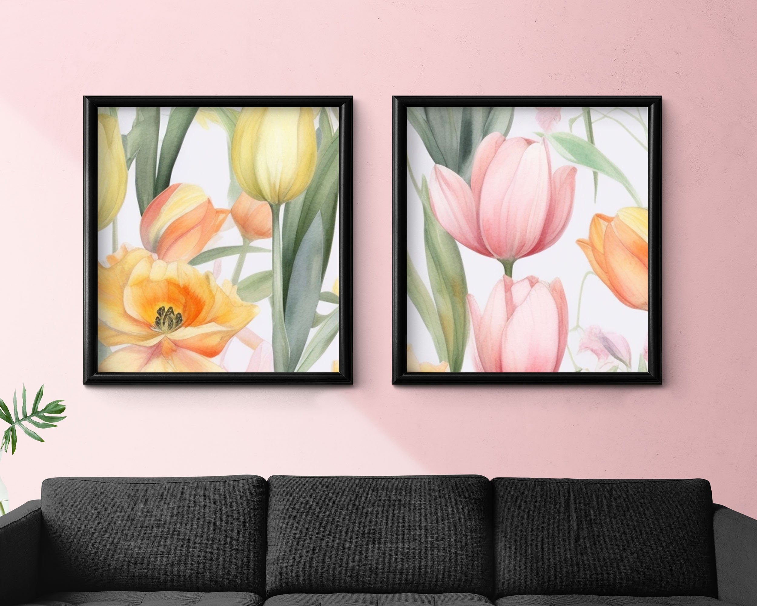 Tulip Seamless Pattern, Mixed Flowers Digital Paper, Tulip Repeat Print ...