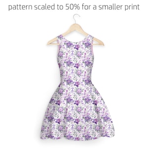 Violet Bloom Seamless Repeat Pattern, Purple Violet Print Scrapbook ...