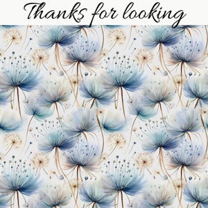 Watercolour Dandelion Seeds Digital Paper Pack, Seamless Pattern for ...
