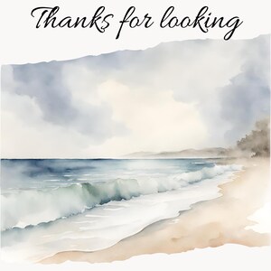 Beach Watercolor Digital Papers – Serene Seashore, 12x12 Ocean ...