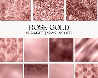 REDUCED PRICE! Rose Gold Textures and Backgrounds (download) | Digital ...