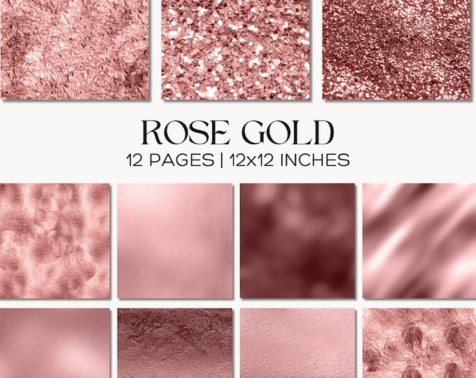 REDUCED PRICE! Rose Gold Textures and Backgrounds (download) | Digital ...