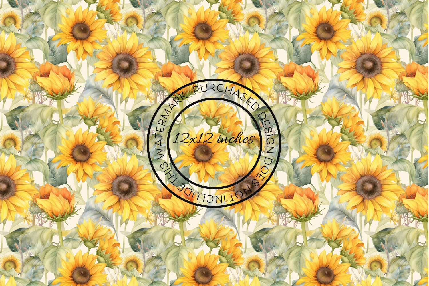 Watercolor Sunflowers Digital Paper Pack Seamless Patterns - Etsy