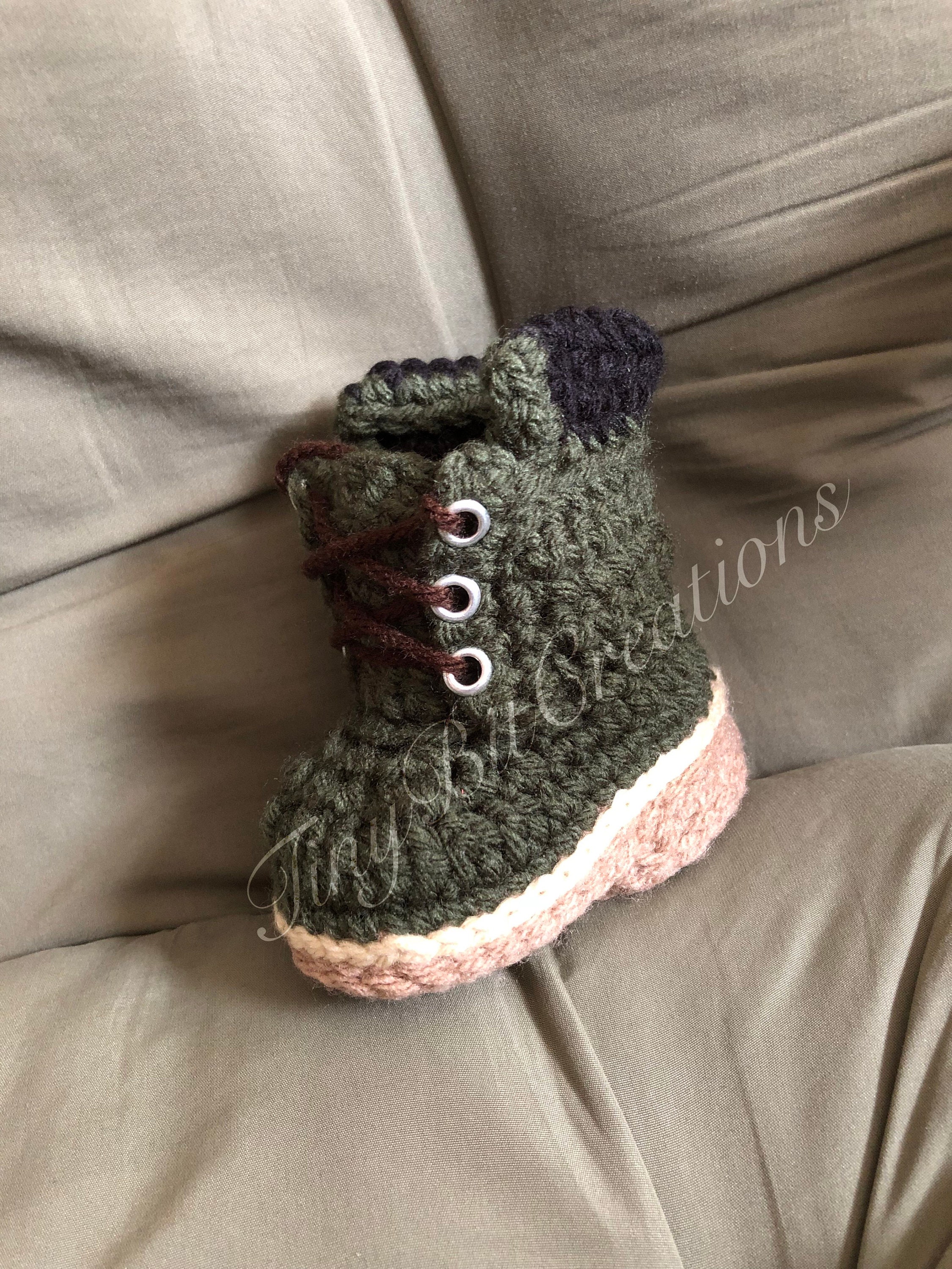 Crochet Baby Work Boots - Etsy