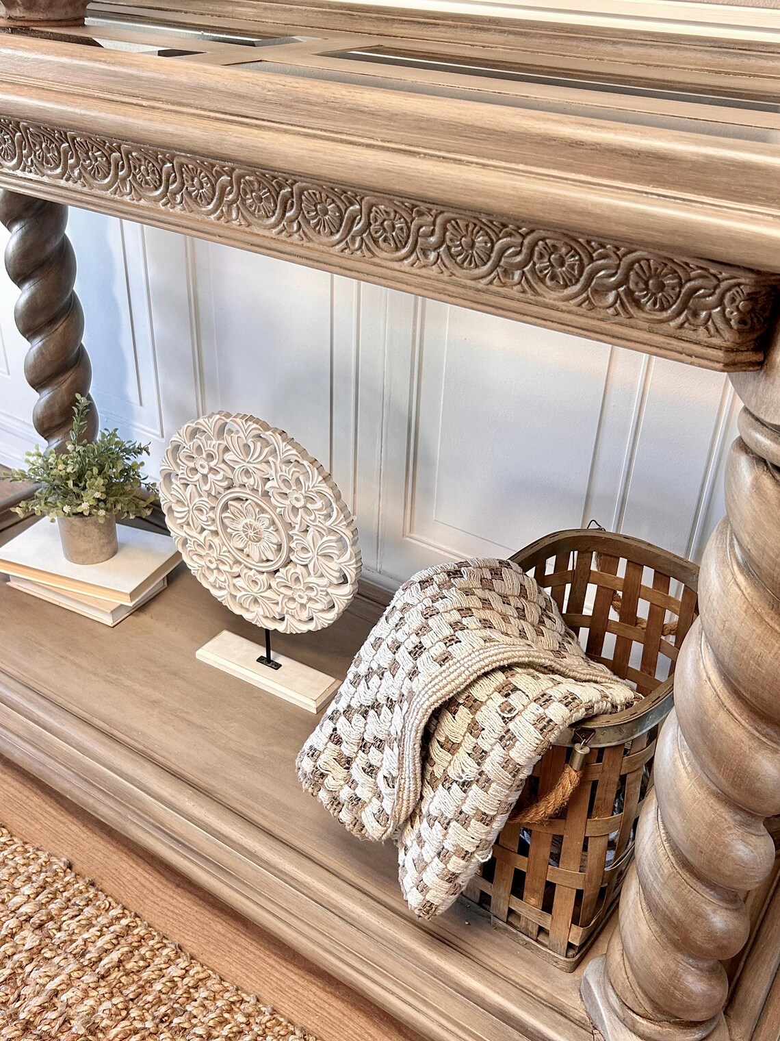 Beautiful Barley Twist Turned Legs Console Table/ Entryway Table /sofa ...