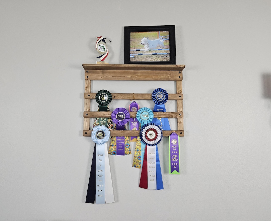 Wooden Award Display Racks: 24" for Dog Agility, Dog Sports, Equestrian ...