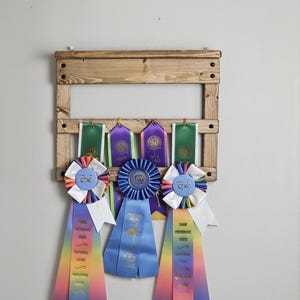 Small Wooden Ribbon Holder for Trophies and Ribbons, Display Rack - Etsy
