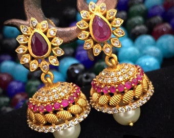 Small jhumkas | Etsy