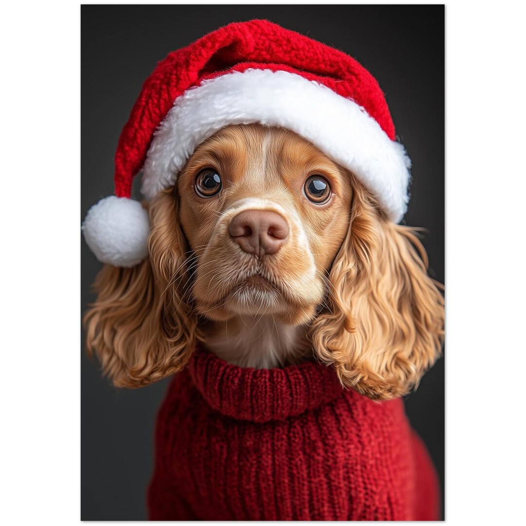 Cocker Spaniel Christmas Greetings Cards - Holiday Dog (pack of 10 - Etsy