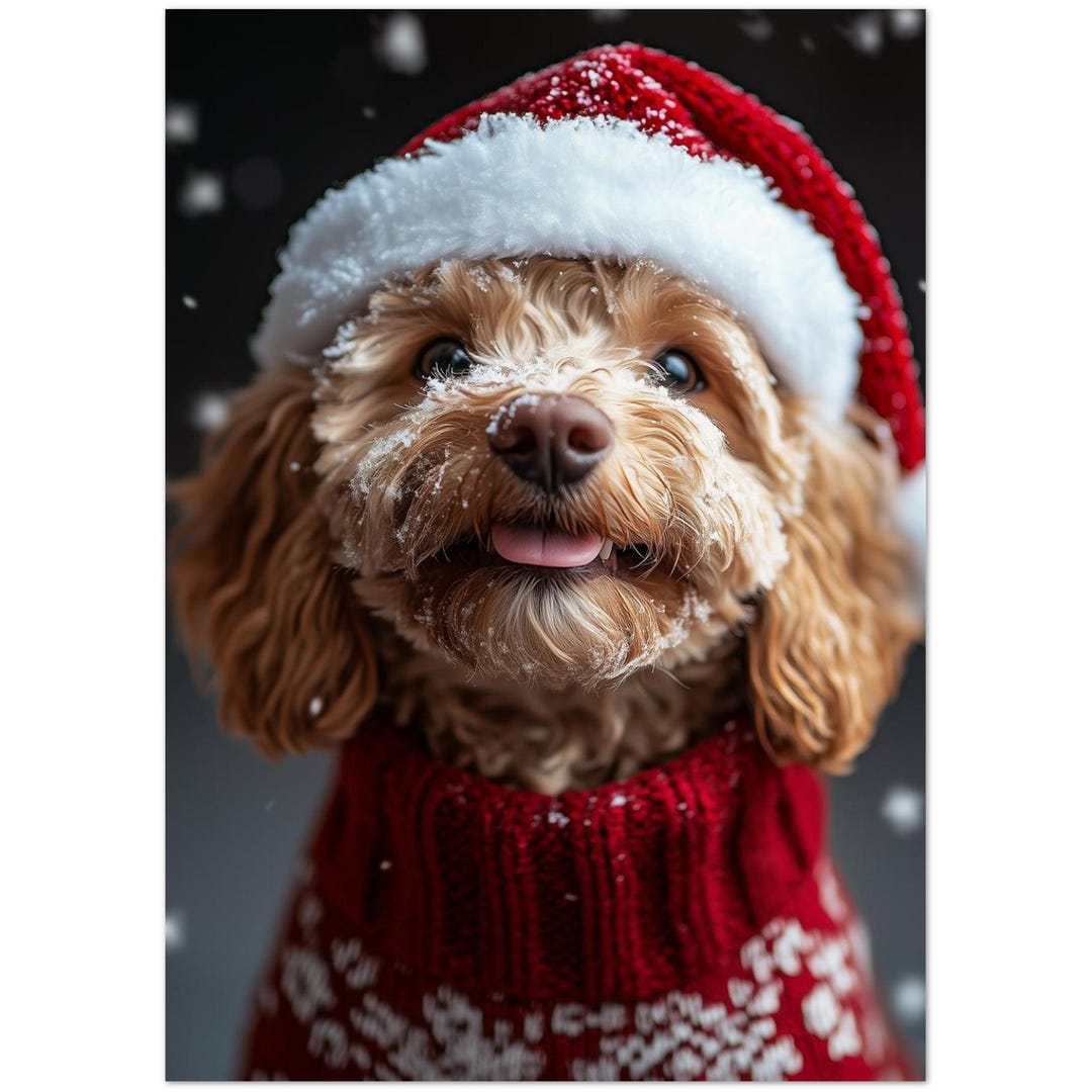 Labradoodle Christmas Greetings Cards - Pack of 10 Dog Themed Christmas ...