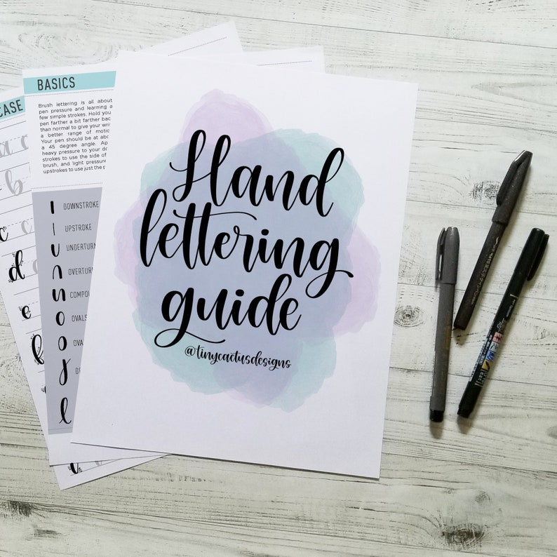 Hand Lettering Guide Learn to Letter Digital Download | Etsy