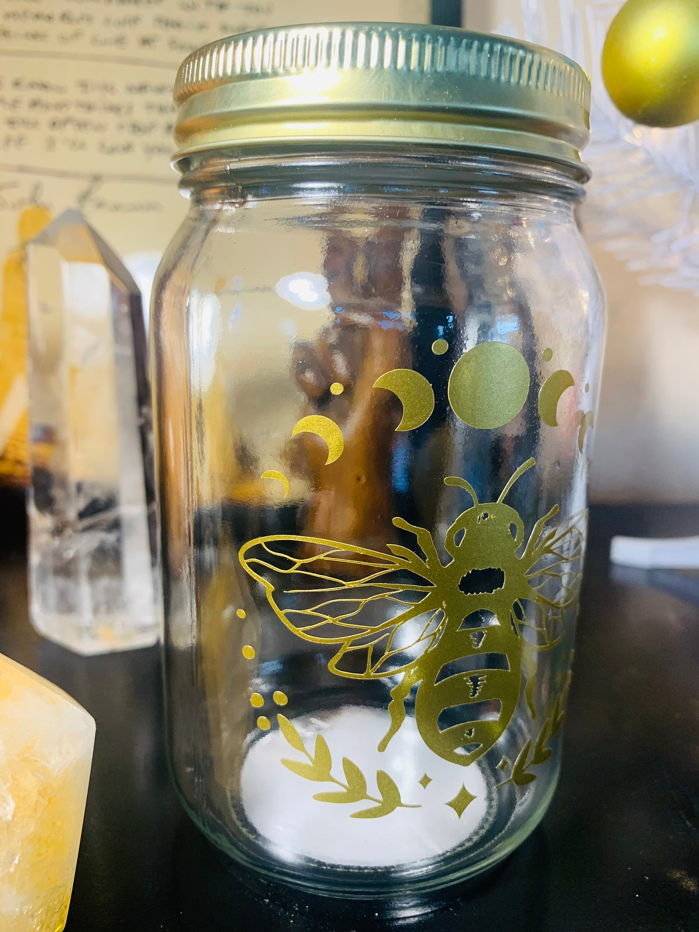 New Bee Moon Phases Jar Herbs Moon Water Apothecary Ritual Potions ...