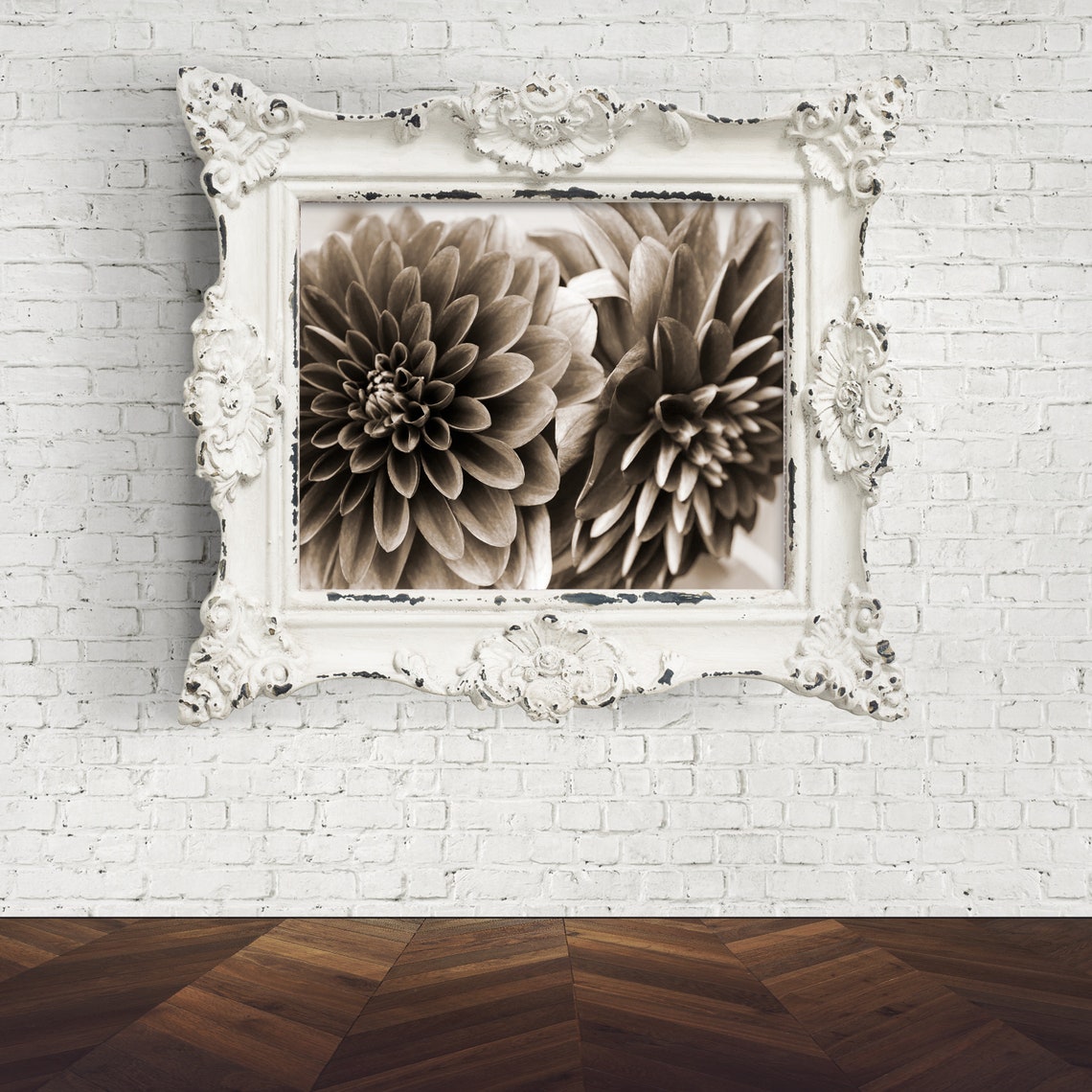 Sepia Flower Photography Print, Flower Wall Decor, Printable Art ...