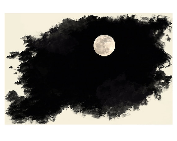 Full Moon abstract Wall Art Moon Printable Art Digital | Etsy