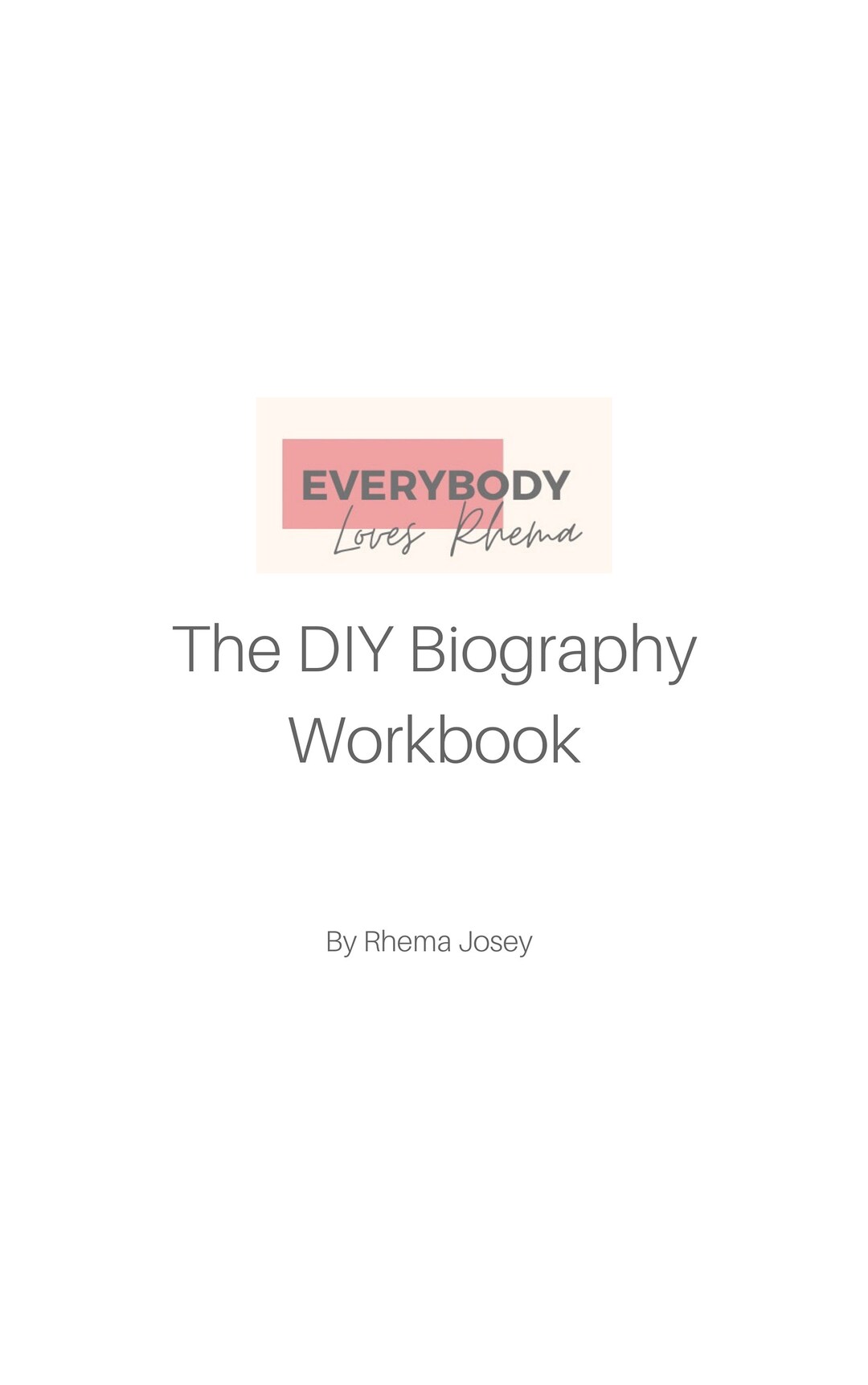 DIY Biography Workbook - Etsy
