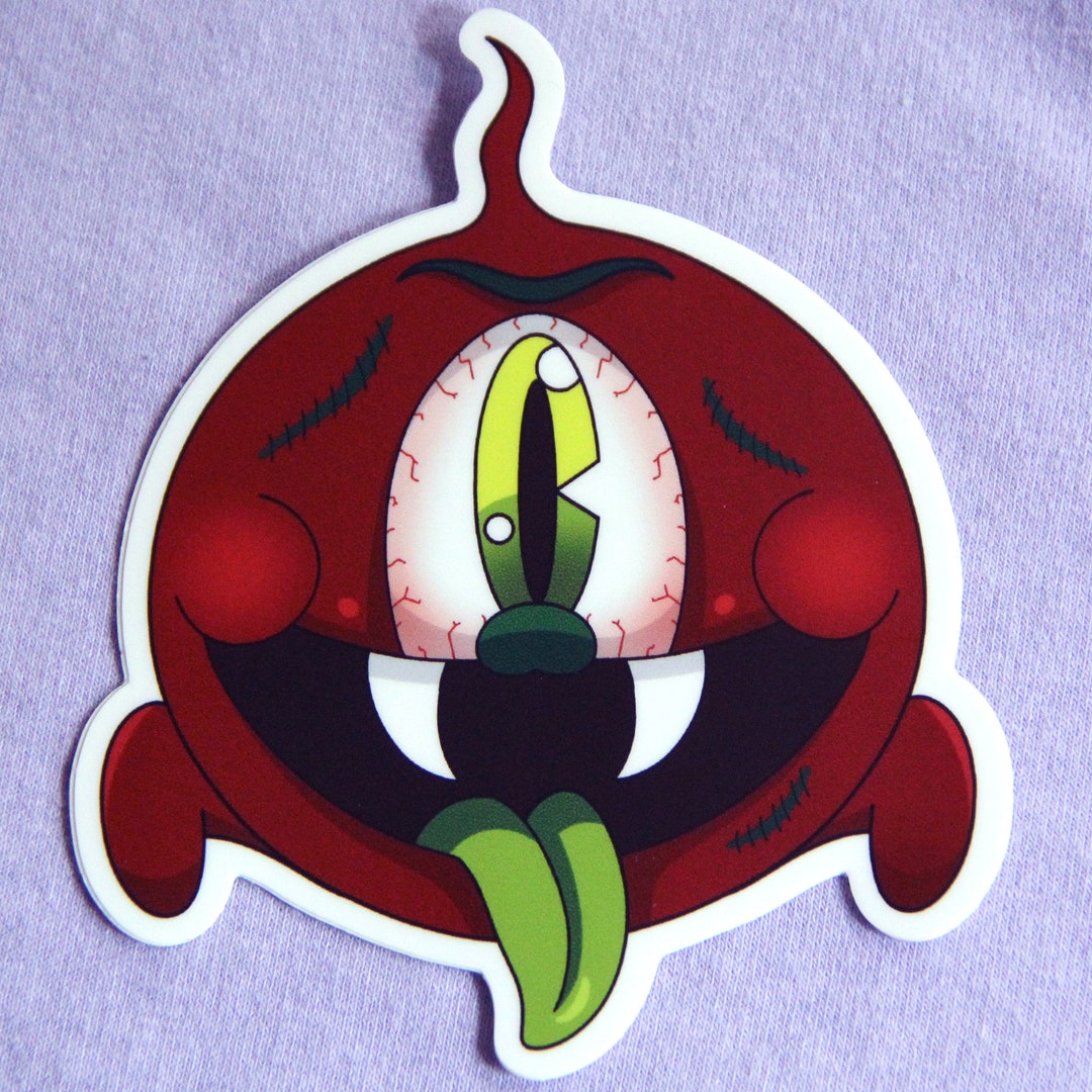 Tomato Ghost Sticker | Cute Spooky Sticker | Waterproof Sticker ...