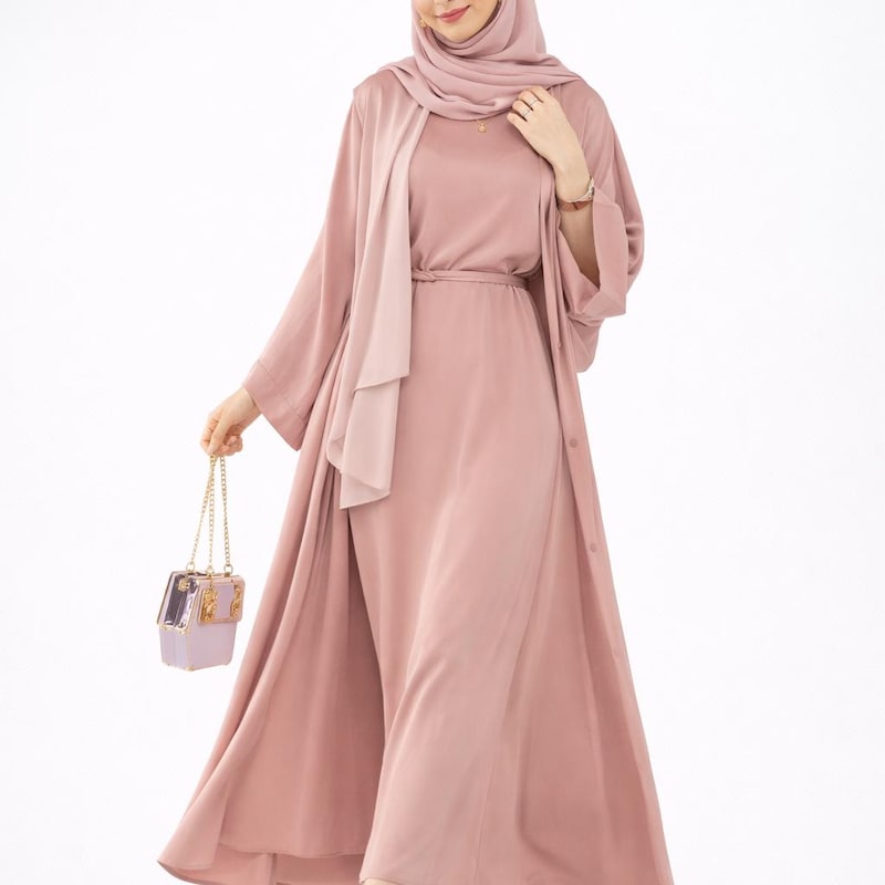 Dusty Pink Modest Dress - Etsy