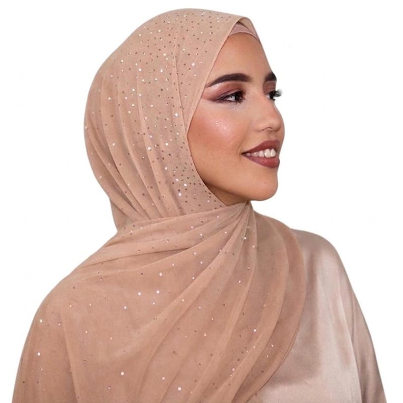 White Hijab Rhinestones - Etsy