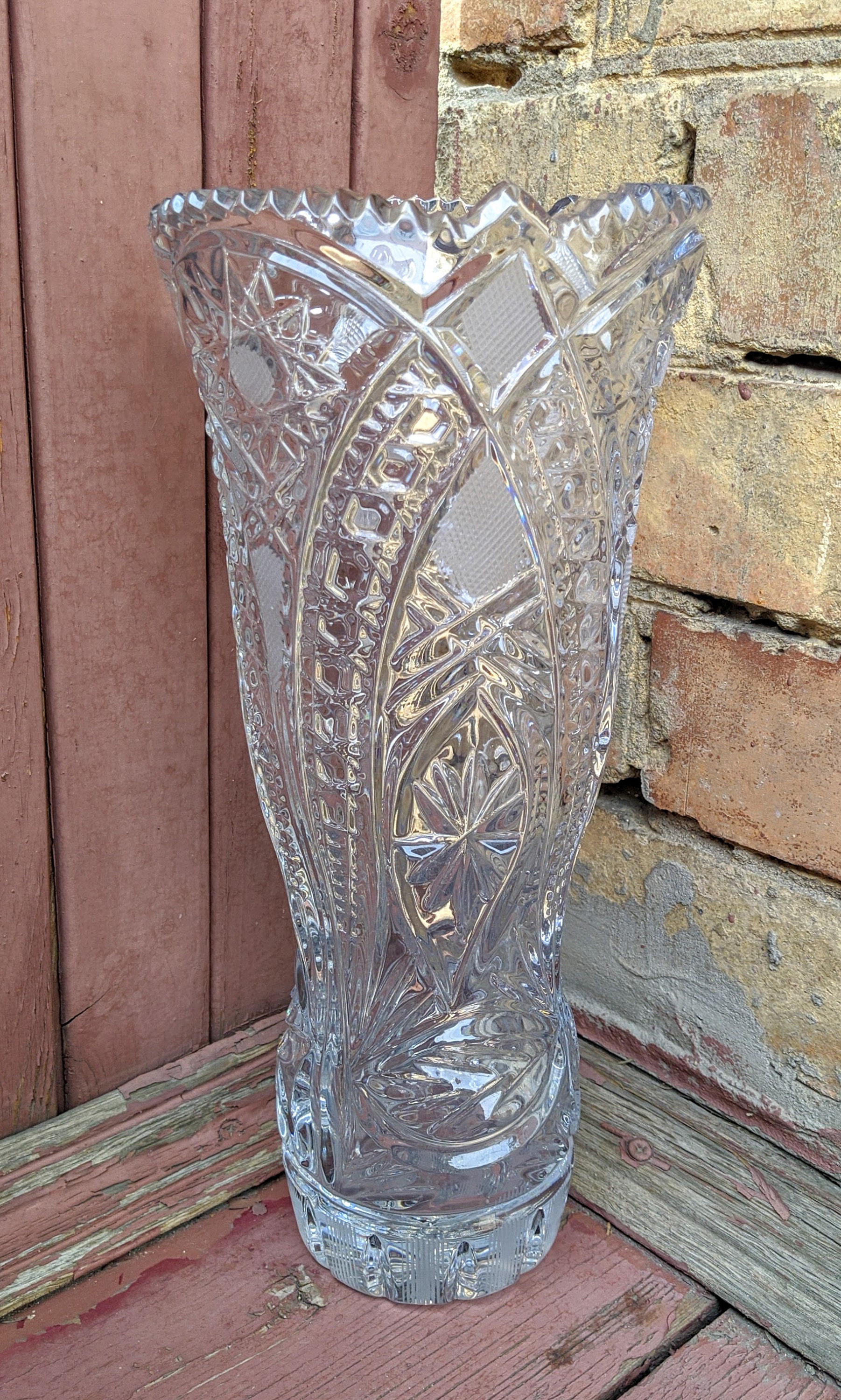 Vintage Böhmische Kristall Vase Boho Vase Sowjetische Glas | Etsy