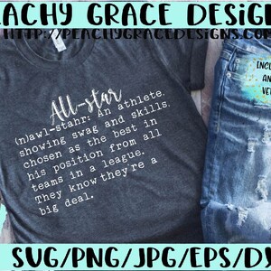 All Star Definition Svg, Baseball Svg, Softball Svg, Sports Svg ...