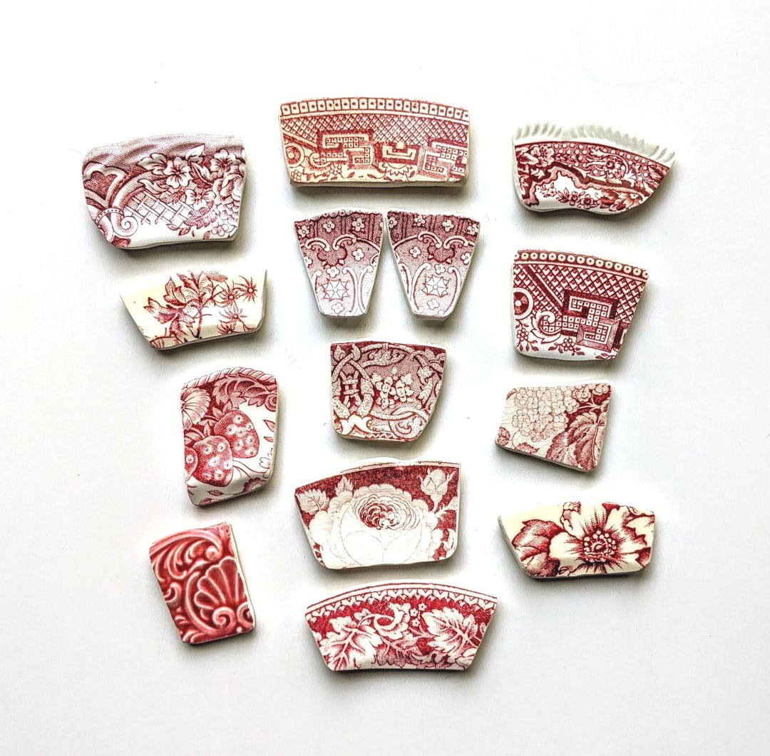 Vintage & Antique Broken China Pieces for Mosaics, Jewelry, Crafts - Etsy